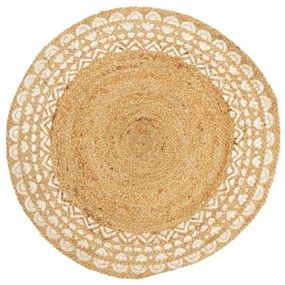 Jutový koberec s příměsí bavlny Sass & Belle Ibiza, ø 90 cm