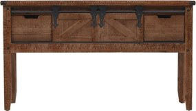 Konzolový stolek masivní jedlové dřevo 131 x 35,5 x 75 cm hnědý 246121