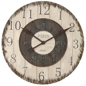 Dřevěné nástěnné hodiny Paris – 80x5 cm