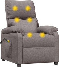 Elektrické masážní křeslo taupe textil 3098438