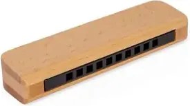 Bigjigs Toys Dřevěná harmonika přírodní / od 3 let