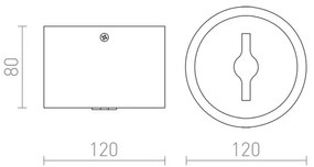 RED - Design Rendl-R12634 - LED Stmívatelné bodové svítidlo KELLY 15W/230V černá
