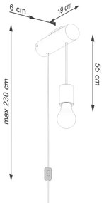 Sollux SL.1644 - Nástěnná lampa NIMBI 1xE27/15W/230V buk