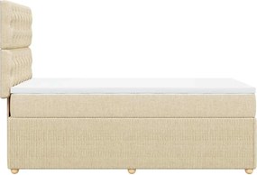 Box spring postel s matrací krémová 90x200 cm textil 3294251