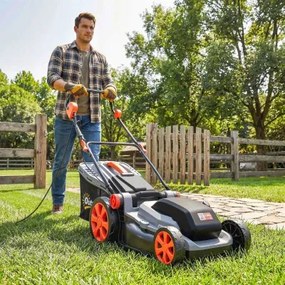 Outsunny elektrická sekačka na trávu 1800 W s šířkou záběru 40 cm, funkcí mulčování a 50L košem, odnímatelná výškově nastavitelná rukojeť, 6 nastaven…