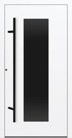 Hliníkové vchodové dveře FM Turen Premium P90 M28 BLACKLINE bílá RAL9016 Orientace dveří: Levé, otevírání dovnitř, Standardní rozměr dveří včetně rámu: 100 cm x 200 cm - vnější rozměr rámu