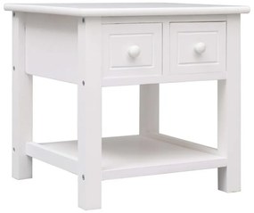 Odkládací stolek bílý 40 x 40 x 40 cm dřevo pavlovnie,  284070 HangarStore.cz
