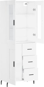 Skříň highboard bílá 69,5 x 34 x 180 cm kompozitní dřevo 3198673