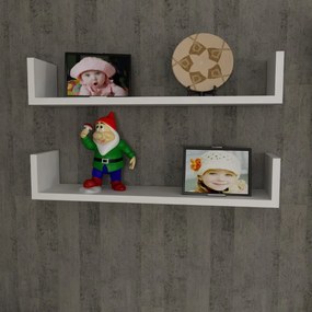 VerDesign IRENA set závěsných polic, bílé