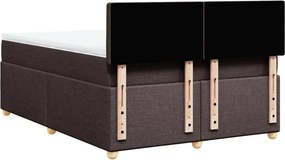 Box spring postel s matrací tmavě hnědá 160x200 cm textil 3286748