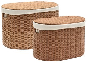Ratanové košíky v sadě 2 ks 50x36x32 cm Indali – Kave Home