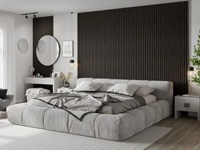 Mexen Lam-F, akustické stěnové lamely 275 × 30 cm, plstěný podklad 8 mm, technická dýha, ořech stříbřitý, S105-275307-3015-009