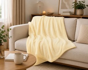 Bellatex Přikrývka Korall micro jednolůžko 150x200 cm Vanilková