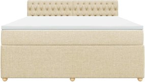Box spring postel s matrací krémová 180x200 cm textil 3289847