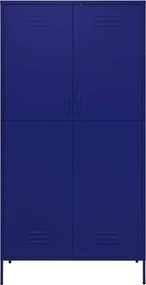 Šatní skříň námořnická modř 90 x 50 x 180 cm ocel 336244
