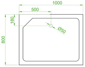 BPS-koupelny Hydromasážní box HYD-AL100 pravý, 100x80 cm