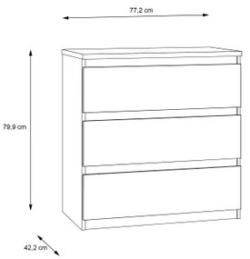 Komoda se zásuvkami MAO dub artisan