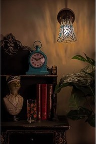 Nástěnná lampa Tiffany Venne grey - 17*12*23 cm E14/max 1*40W