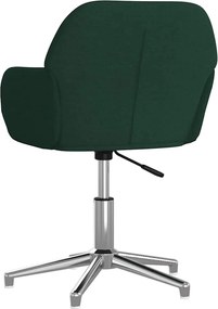 Otočné jídelní židle 2 ks tmavě zelené textil 3103035
