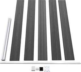 Set plotového dílce WPC 872 x 105 cm černý 3070450