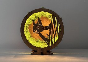 Li-Go "Mechová veverka" lampa 20x22 cm provedení povrchu: dub světlý
