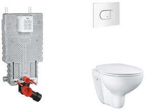 Grohe Uniset - Set předstěnové instalace, klozetu, sedátka SoftClose a tlačítka Arena Cosmopolitan, alpská bílá SANI15BB3104