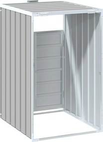 vidaXL Box na 1 popelnici 72 x 81 x 115 cm ocel [4006171] Barva: Šedá