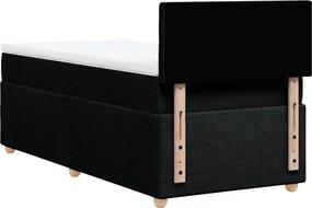 Box spring postel s matrací černá 90x190 cm textil 3286551