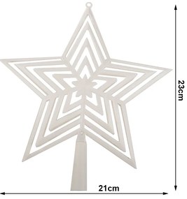 Verk Group VÁNOČNÍ STROMEK HVĚZDA VÁNOČNÍ STROMEK TOP NEROZBITNÝ BÍLÝ