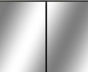 LED koupelnová zrcadlová skříňka černá 80 x 15 x 60 cm MDF 323605