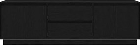 TV skříňka s LED osvětlením černý dub 160,5x41x50 cm 3328427