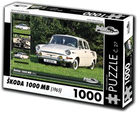 Retro-auta puzzle č. 27 škoda 1000 mb (1965) 1000 dílků