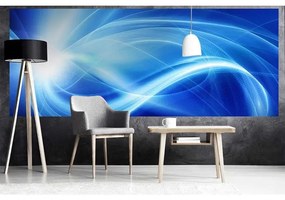 DIMEX | Panoramatická vliesová fototapeta na zeď Modrý abstrakt MP-2-0288  | 375 x 150 cm | modrá, bílá