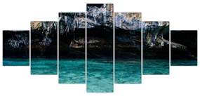 Obraz vody a skal (210x100 cm)