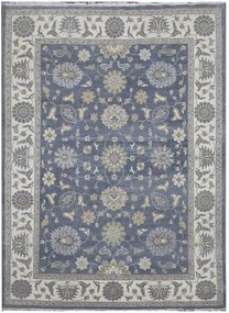 Diamond Carpets koberce Ručně vázaný kusový koberec Diamond DC-ZIGLER Jeans blue/ivory - 120x170 cm