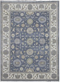 Diamond Carpets koberce Ručně vázaný kusový koberec Diamond DC-ZIGLER Jeans blue/ivory - 160x230 cm