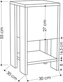Noční stolek Ema Carrara Marble