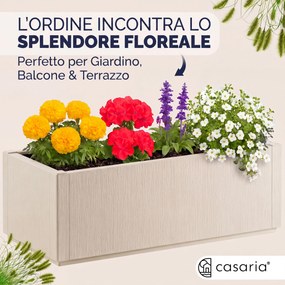Květináč Ethica křídově bílý plast 80x36x36cm