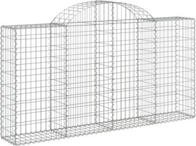 Klenuté gabionové koše 10ks 200x30x100/120cm pozinkované železo 3146118
