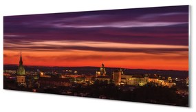 akrylový obraz Krakov noční panorama 120x60 cm