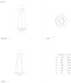 Eglo 900479 - LED Stmívatelný lustr na lanku LOBINERO-Z LED/43,2W/230V černá