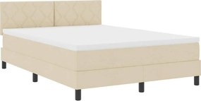 Postel s boxspringem s polštářem Krémová 160 x 200 cm textil 3338781