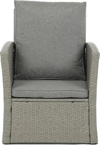 Zahradní sedací souprava AZS-A1523 GREY, polyratan, šedá (114 x 63) cm