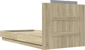 Rám postele s čelem dub sonoma 75 x 190 cm kompozitní dřevo 3209977