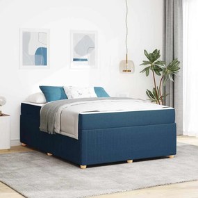 Rám postele Modrá 160 x 200 cm textil 3398411
