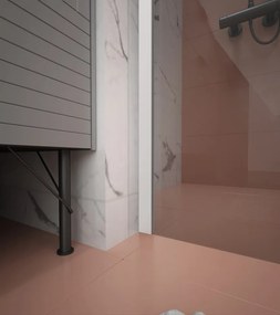 Erga Paris, sprchová zástěna Walk-In 30x200 cm, 8mm šedé sklo, bílý matný profil, ERG-V02-PARIS-030x200-GR-WH