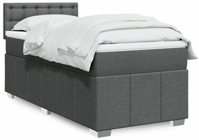 Box spring postel s matrací tmavě šedá 90x190 cm textil 3289238