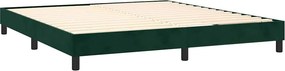 Box spring postel s matrací a LED tmavě zelená 180x200 cm samet 3134480