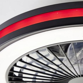 Brilliant G99280/06  Stmívatelné LED svítidlo PALMERO &amp; reverzní VENTILÁTOR + funkce LED