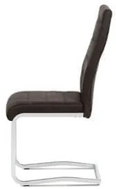 Autronic Moderní jídelní židle Jídelní židle, látka &quot;COWBOY&quot; šedá, chrom (DCH-451 GREY3)